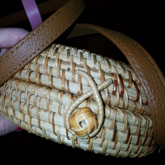 Hand Woven | Bags | New Round Rattan Crossbody | Poshmark